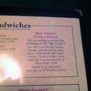 Timothy O'Toole's Big Timmy Burger Challenge - DudeFoods.com - Food ...