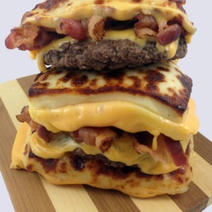 The Bread Cheese Bacon Double Cheeseburger - DudeFoods.com - Food ...