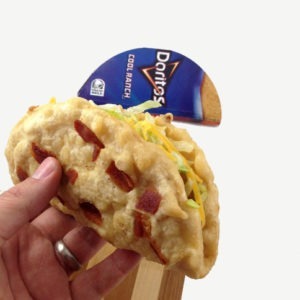 The Deep Fried Doritos Locos Taco - DudeFoods.com - Food Recipes & Videos