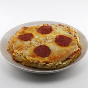 Spaghetti Crust Pizza - DudeFoods.com - Food Recipes & Videos