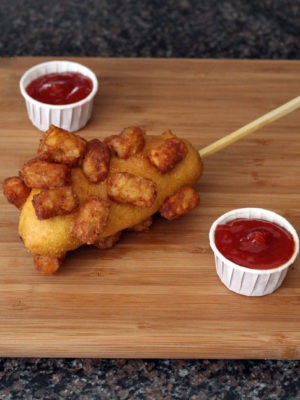 The Tater Tot Breaded Corn Dog - DudeFoods.com - Food Recipes & Videos