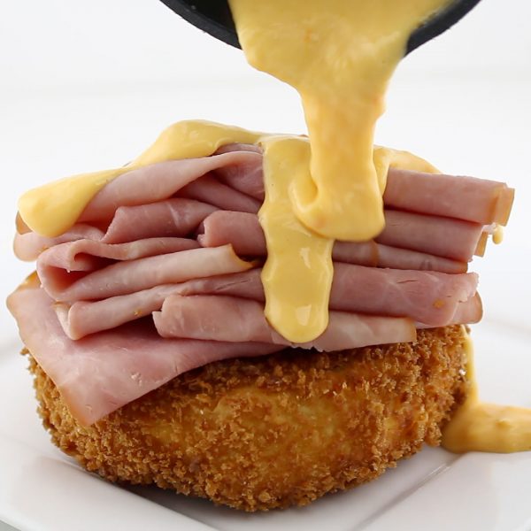 The Hot Ham & Cheese With a Deep Fried Macaroni and Cheese Bun ...