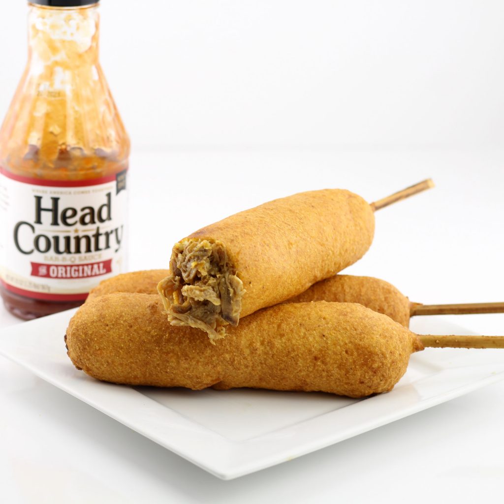 Pulled Pork Corn Dogs - DudeFoods.com - Food Recipes & Videos