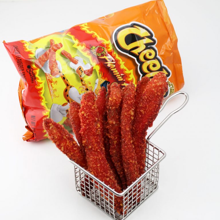 Flamin’ Hot Cheetos Encrusted Bacon - DudeFoods.com - Food Recipes & Videos