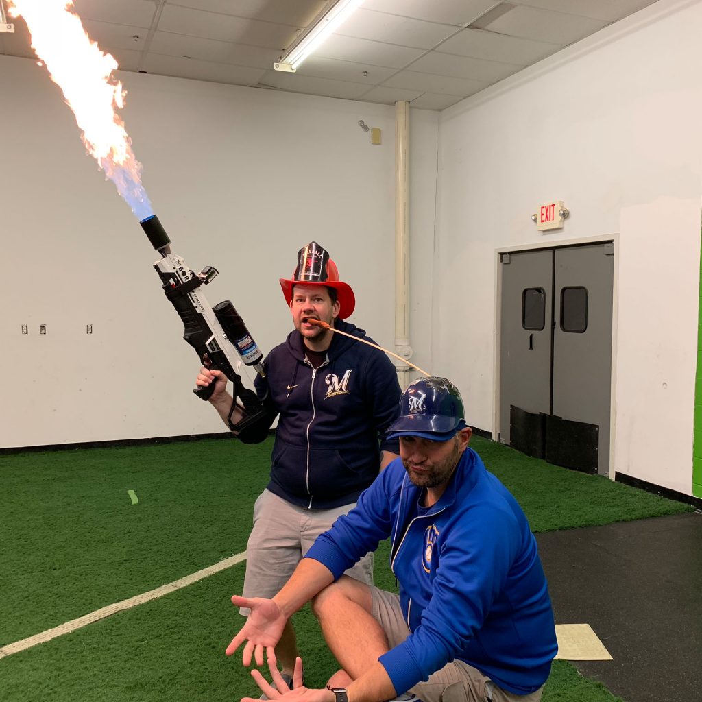 Grilling Hot Dogs With a Flamethrower! - DudeFoods.com - Food Recipes ...