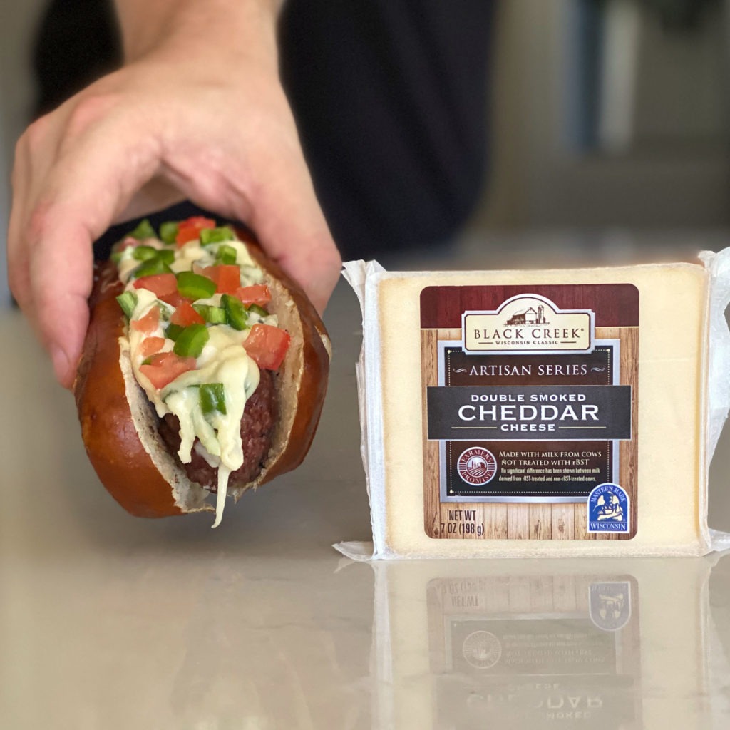 Beer Cheese Burger Dogs - DudeFoods.com - Food Recipes & Videos