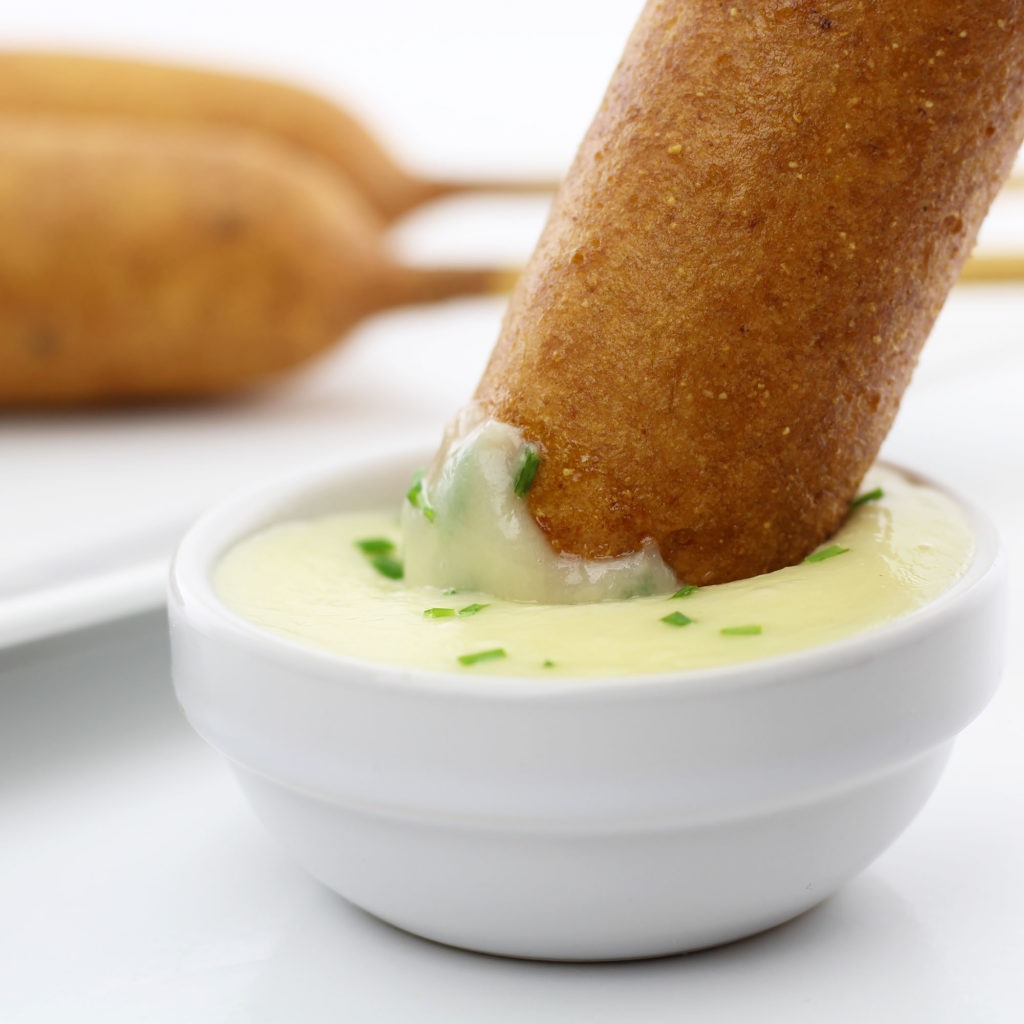 Cheesy Corn Dogs - DudeFoods.com - Food Recipes & Videos