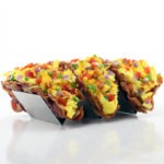 Bacon Weave Breakfast Tacos - DudeFoods.com - Food Recipes & Videos