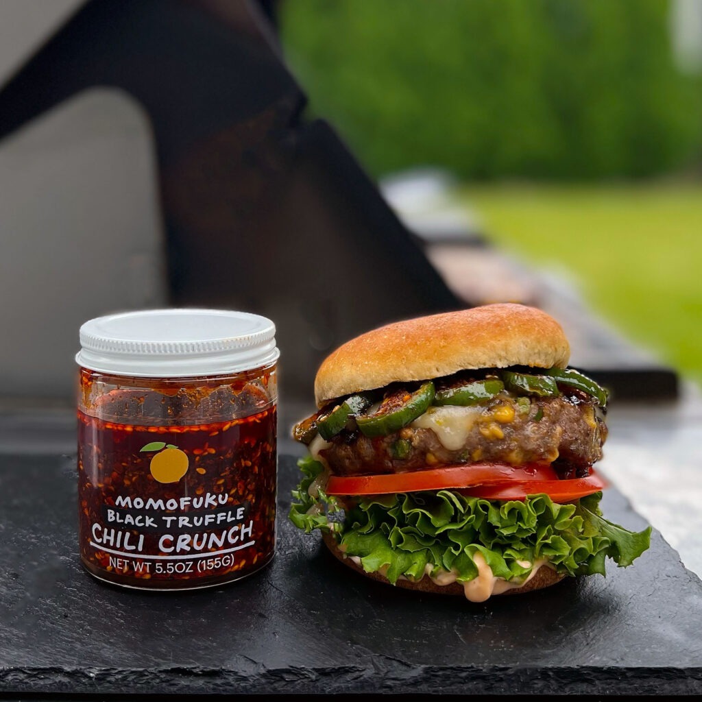 Black Truffle Chili Crunch Jalapeño Cheddar Burgers - DudeFoods.com ...