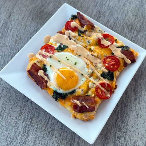 Breakfast Flatbreads - DudeFoods.com - Food Recipes & Videos
