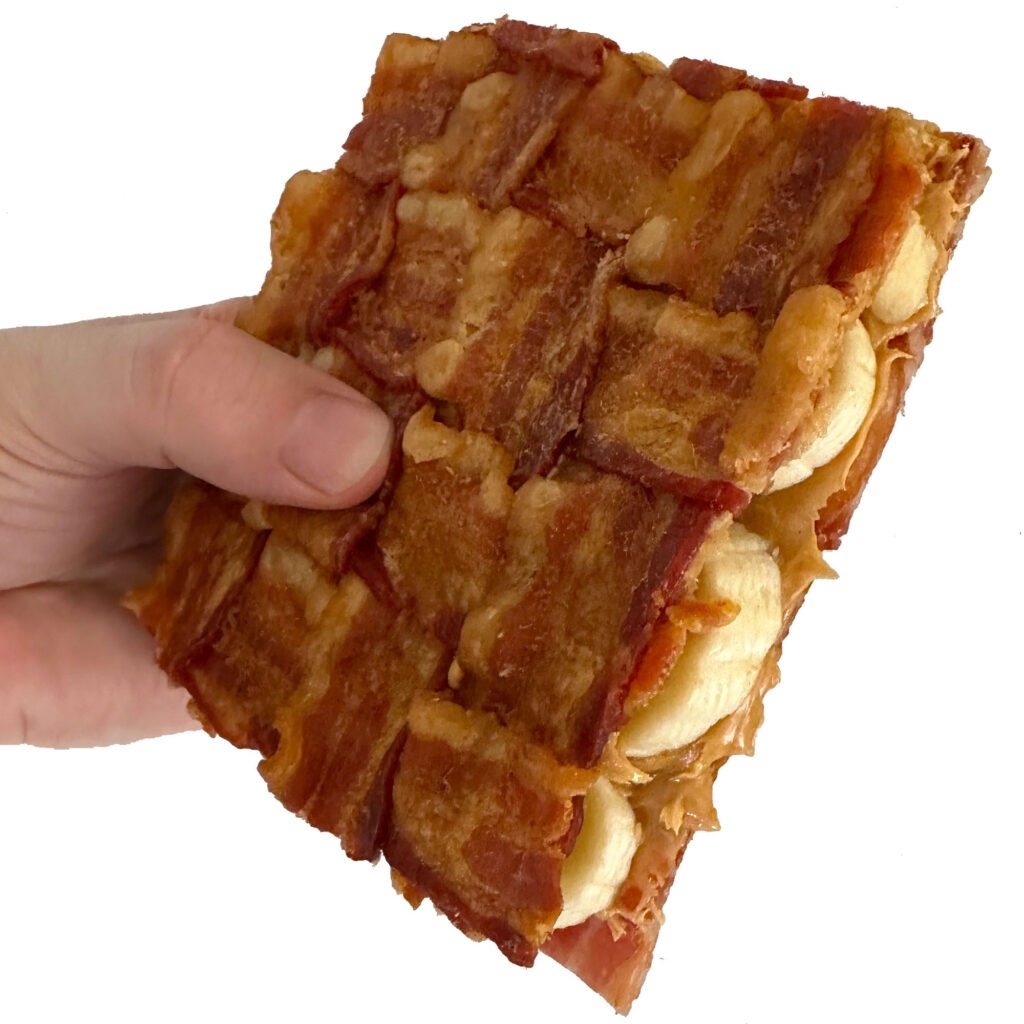 The Bacon Weave Elvis Sandwich - DudeFoods.com - Food Recipes & Videos The Bacon Weave Elvis Sandwich - DudeFoods.com - Food Recipes & Videos